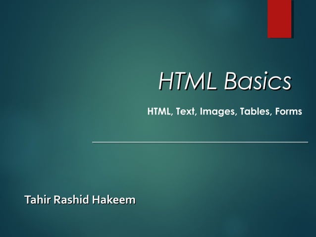 Html basics | PPT