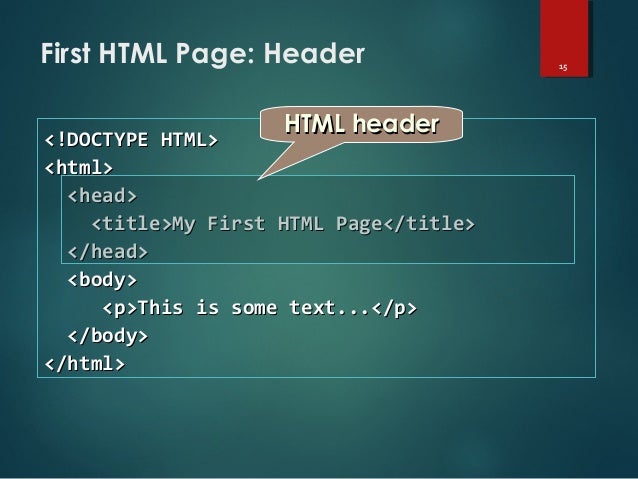 Html basics
