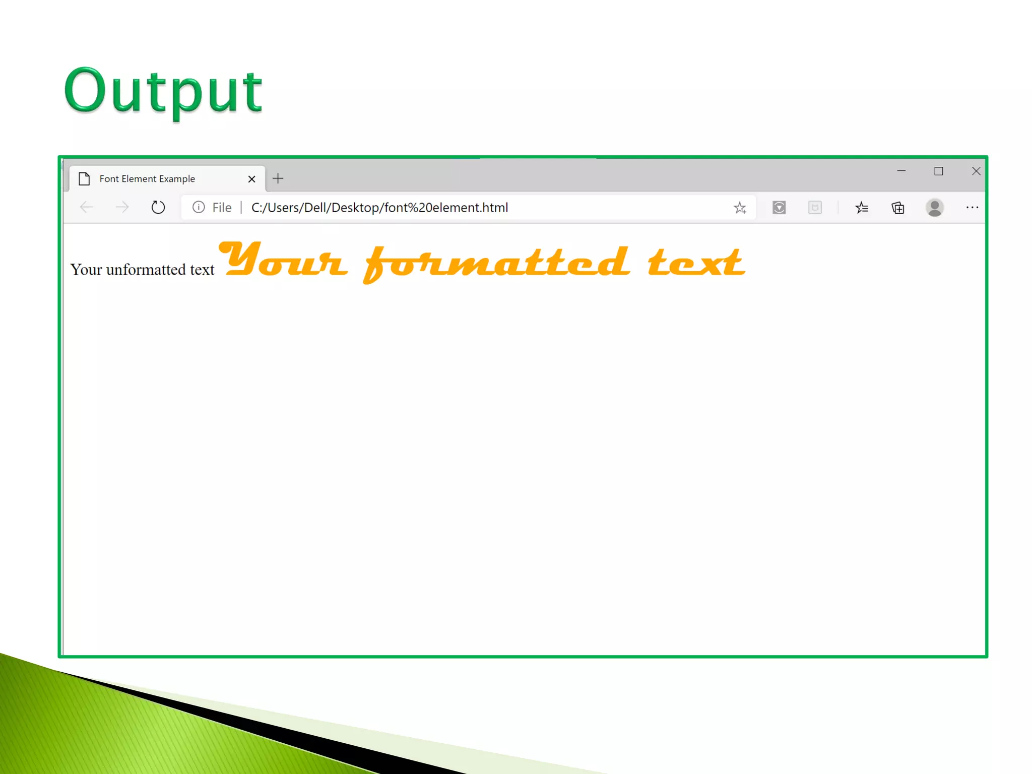 HTML Font Element | PDF