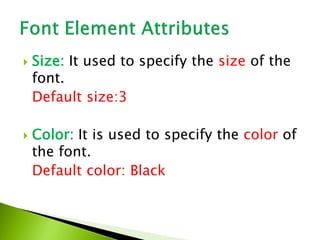 HTML Font Element | PDF