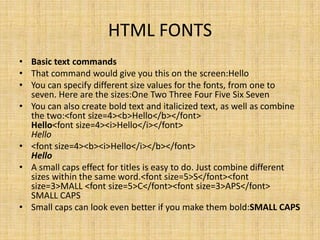 Html fonts | PPTX