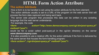 Html form | PPTX | Web Design and HTML | Internet