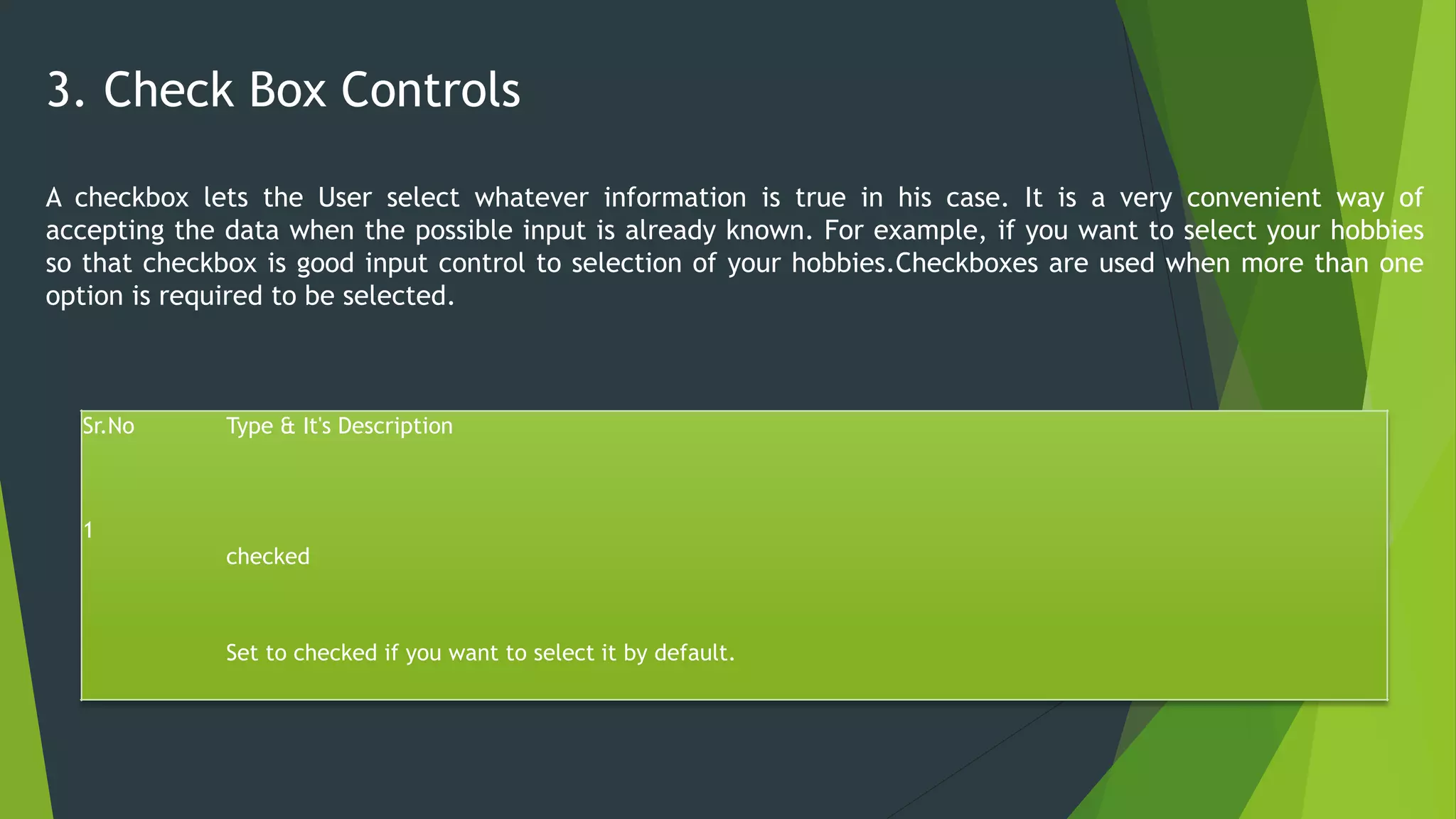Html Form Controls | PDF