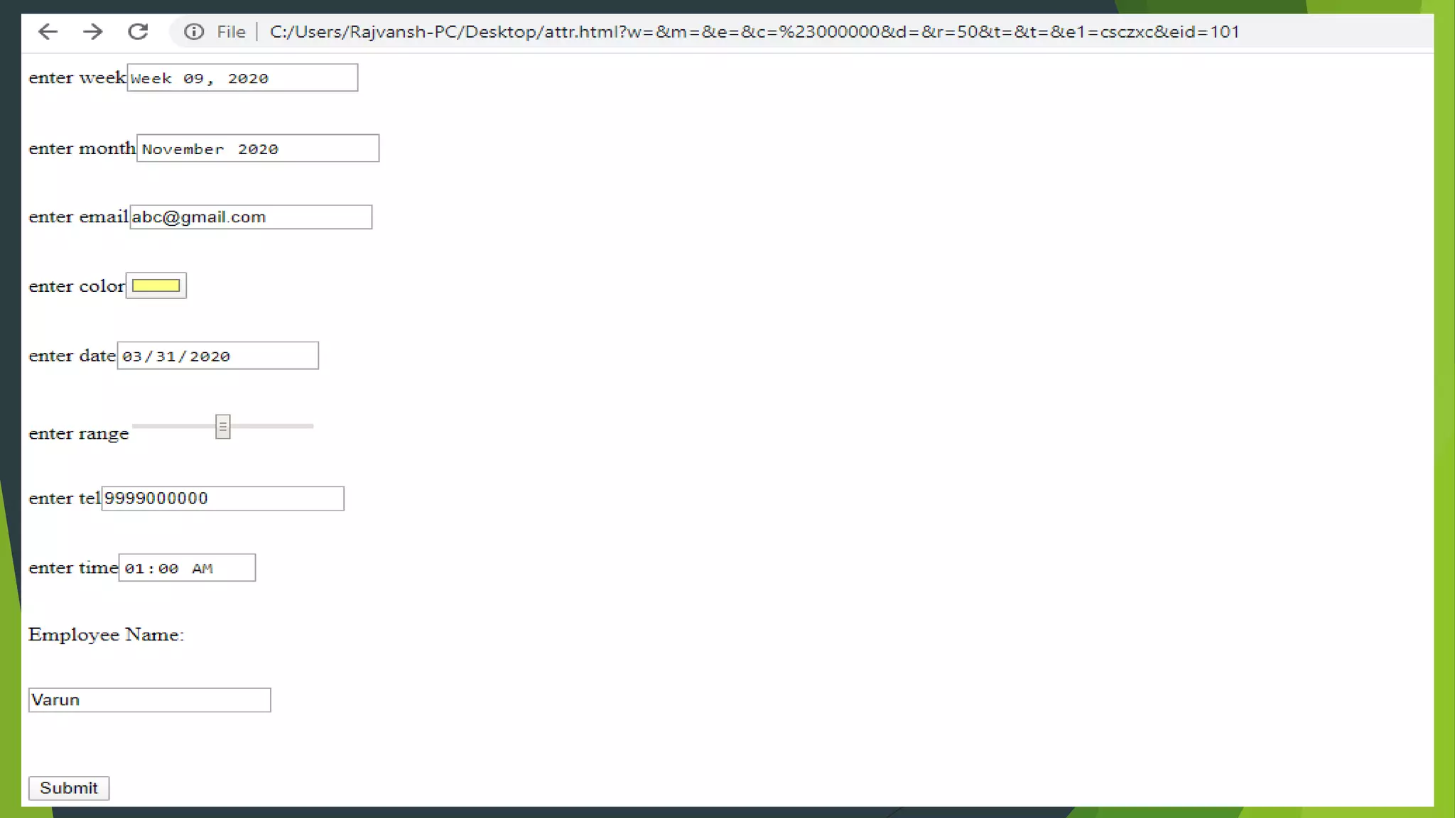 Html Form Controls | PDF