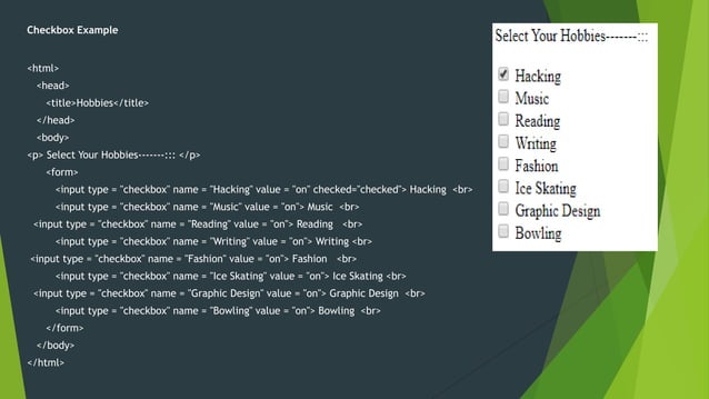 Html Form Controls | PDF
