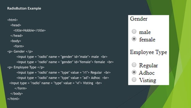 Html Form Controls Pdf