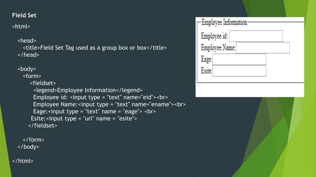 Html Form Controls Pdf