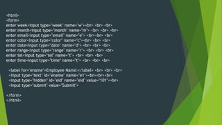 Html Form Controls | PDF