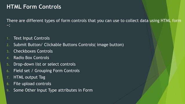 Html Form Controls | PDF