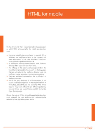 Html for Mobile App Development | PDF