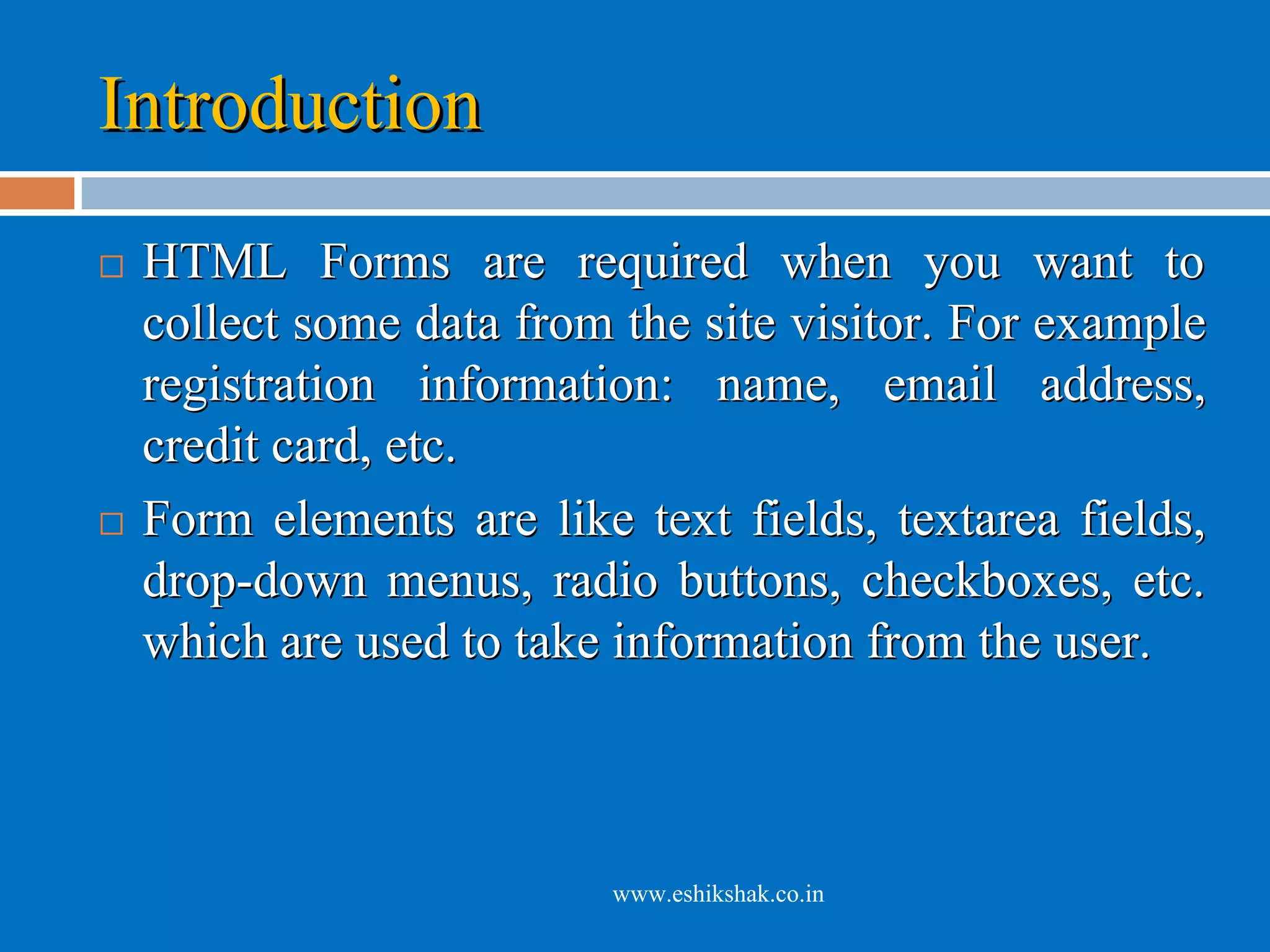 Html forms | PDF