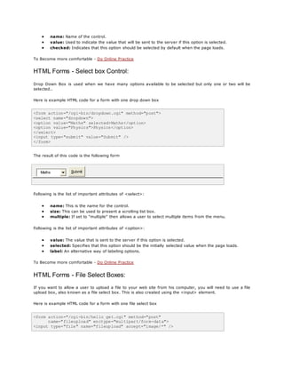 Html forms | DOCX