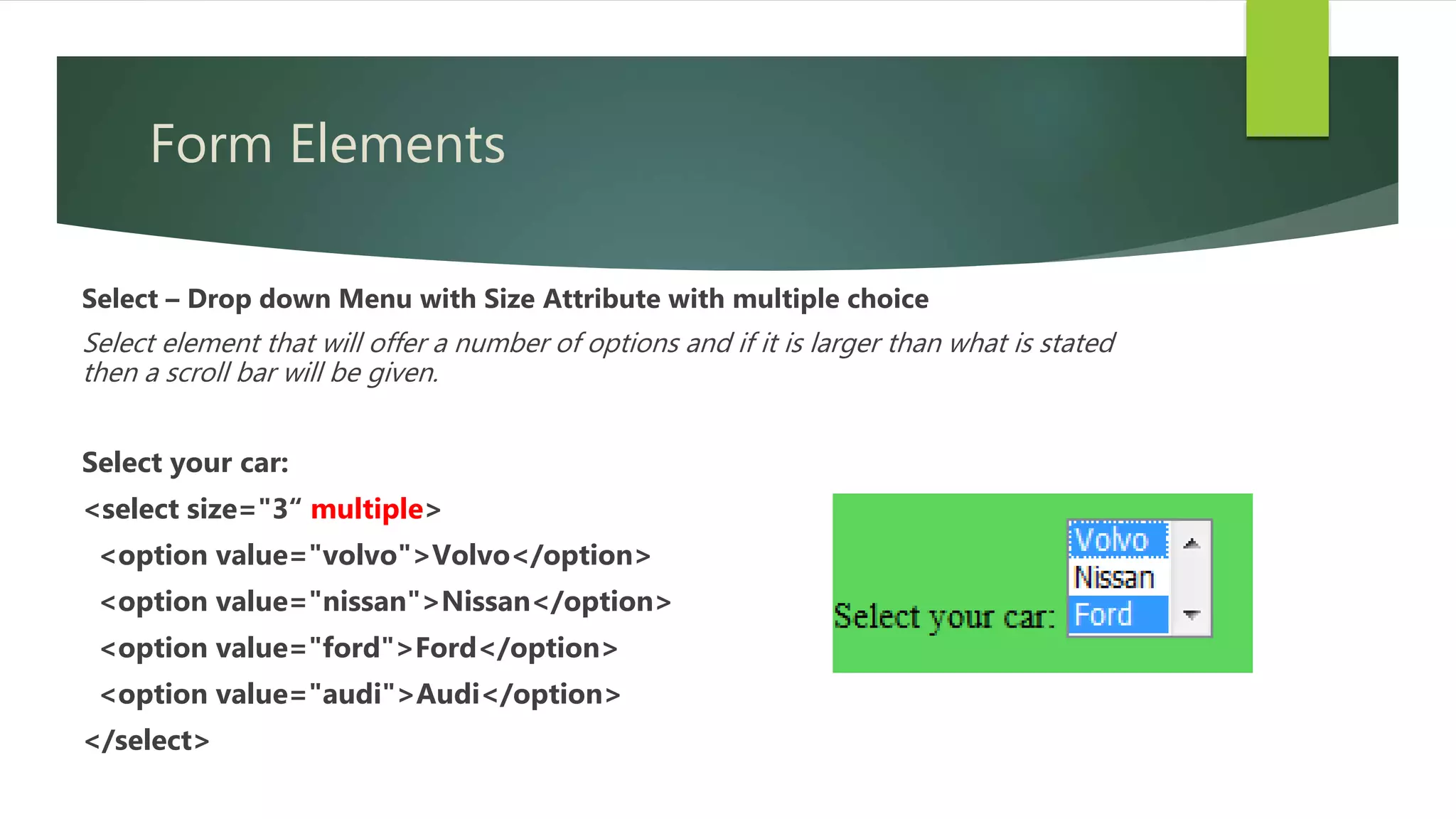 Higher - HTML forms | PPT