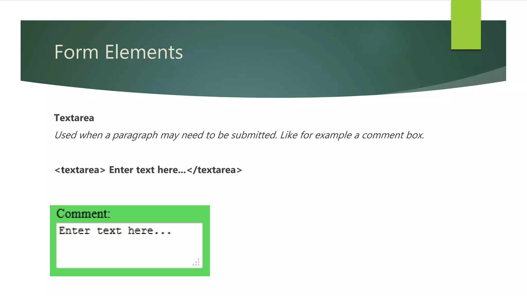 Higher - HTML forms | PPT