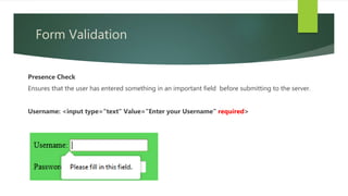 Higher - HTML forms | PPT