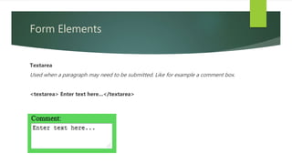 Higher - HTML forms | PPT
