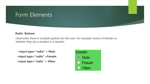 Higher - HTML forms | PPT