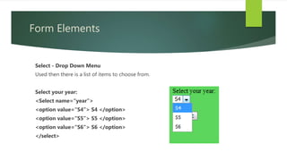 Higher - HTML forms | PPT