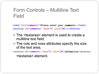 Html forms | PPTX