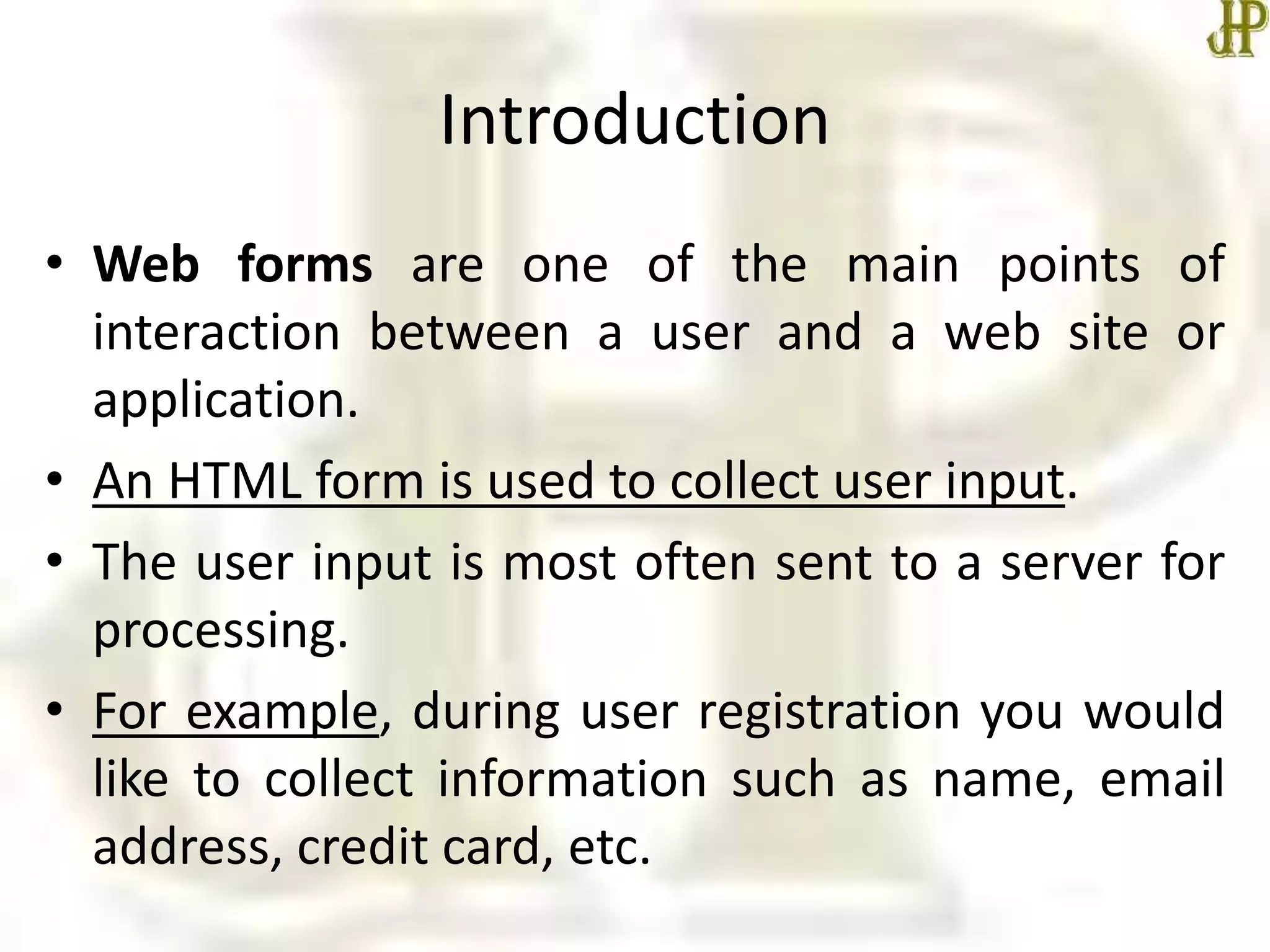 Html forms | PPTX