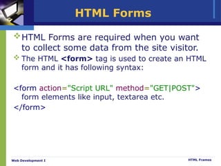 HTML Forms.pptx ( web development html / css) | PPTX