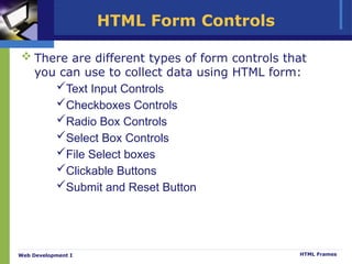HTML Forms.pptx ( web development html / css) | PPTX