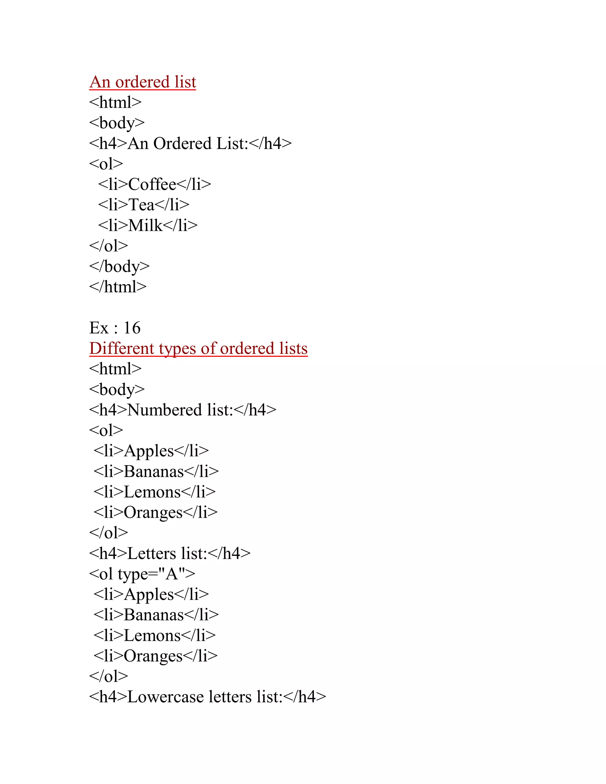 HTML practical guide for O/L exam | PDF | Web Design and HTML | Internet