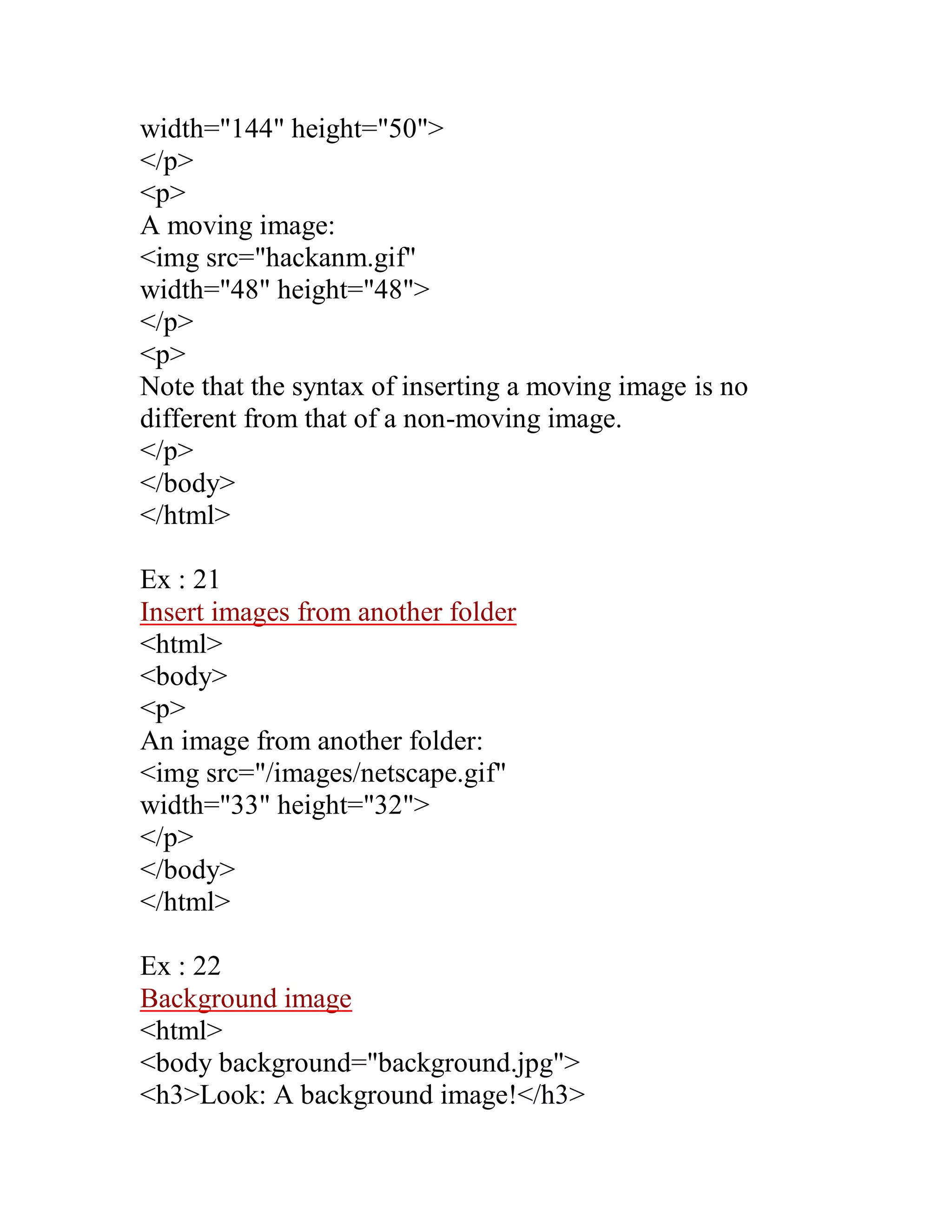 HTML practical guide for O/L exam | PDF | Web Design and HTML | Internet