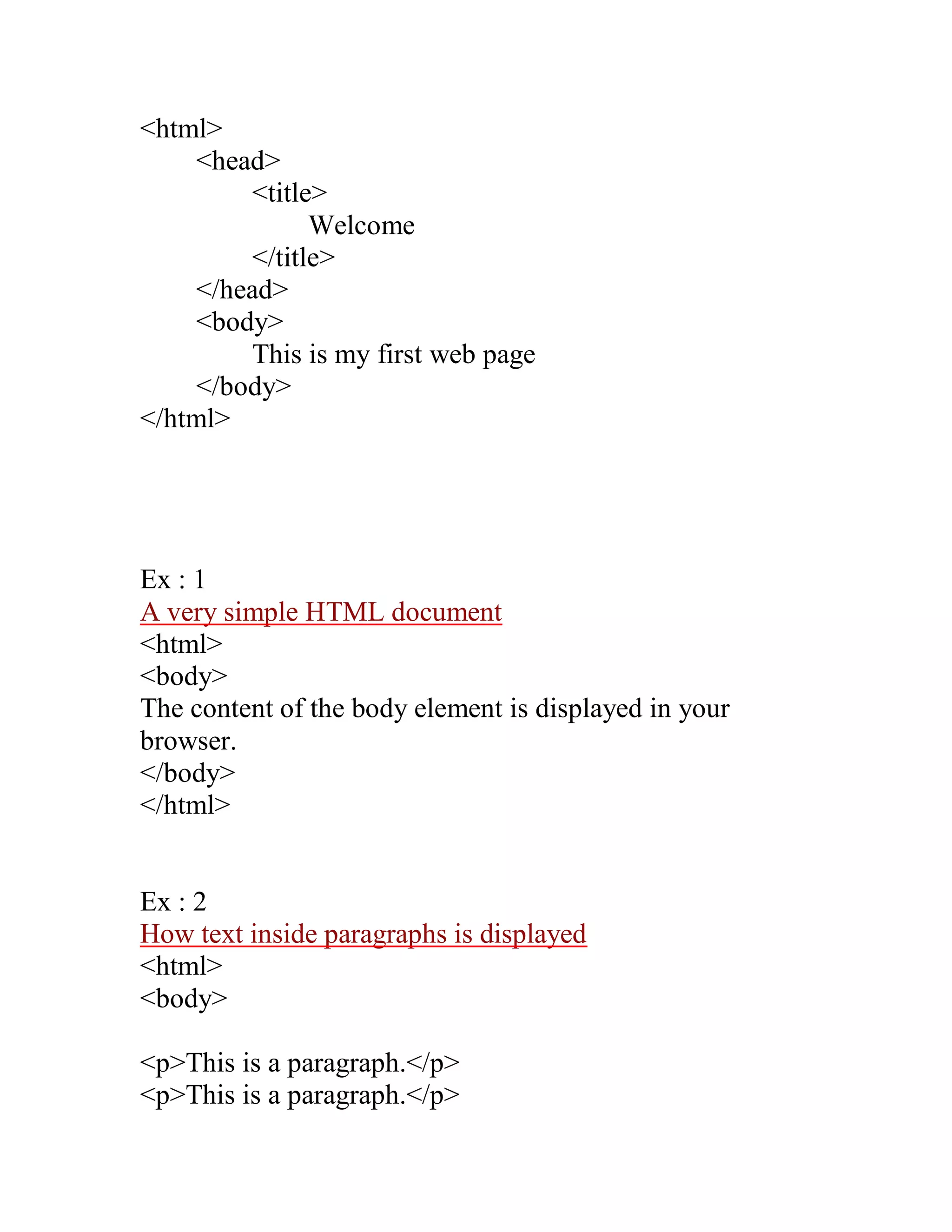 HTML practical guide for O/L exam | PDF