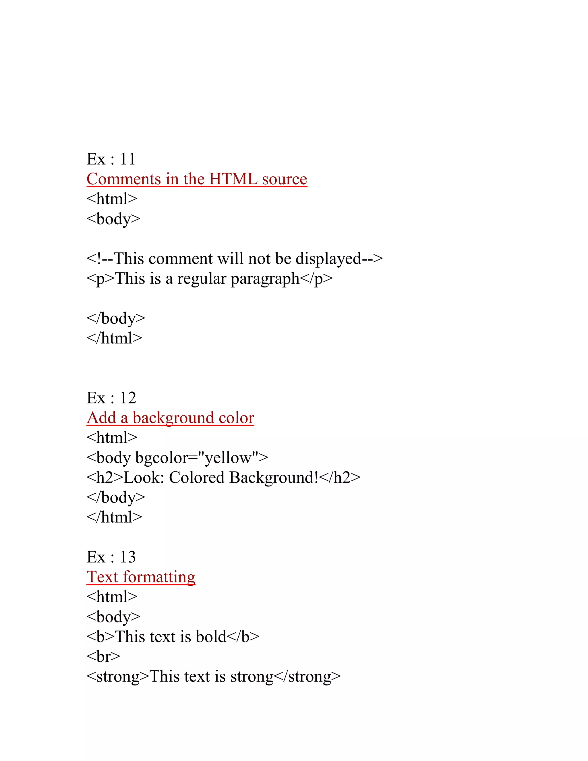 HTML practical guide for O/L exam | PDF