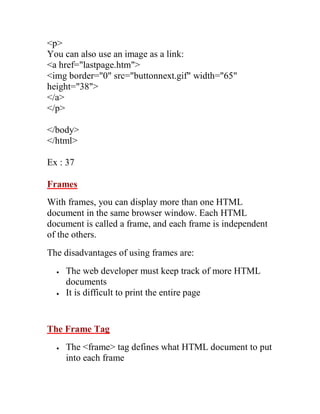 HTML practical guide for O/L exam | PDF | Web Design and HTML | Internet