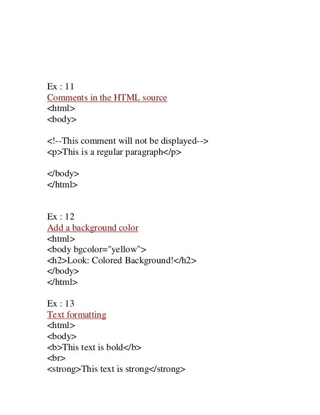 HTML practical guide for O/L exam