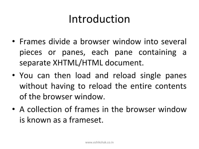 Html frames | PDF
