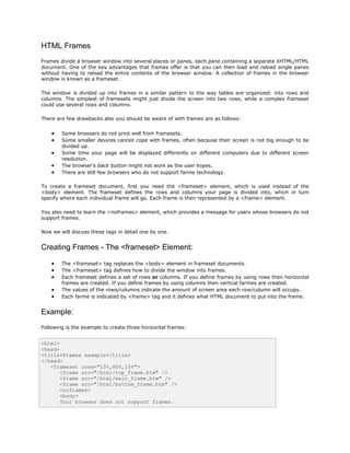 Html frames | PDF