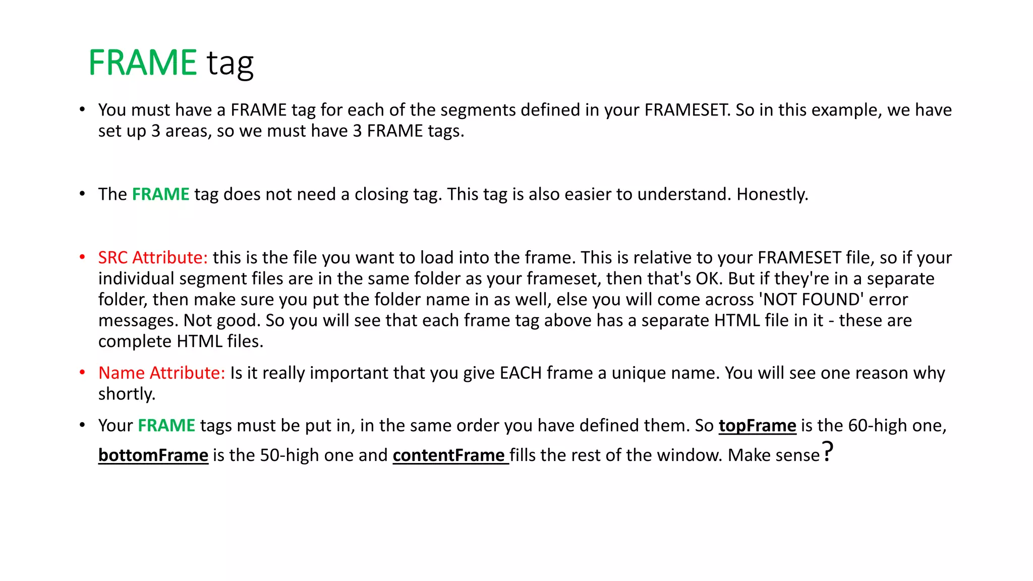 Html frames | PPTX
