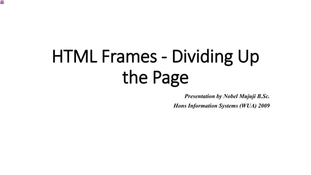 Html frames | PPT