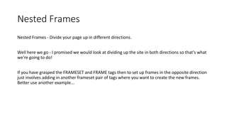 Html frames | PPTX