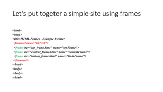 Html frames | PPTX