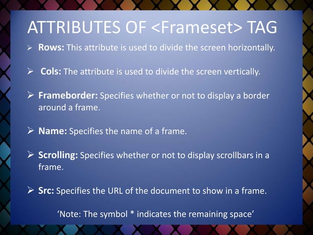 Html frames | PPTX