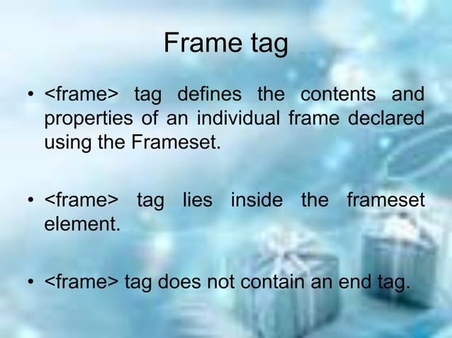 computer language - Html frames | PPSX | Web Design and HTML | Internet
