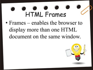 HTML frames and HTML forms | PPTX