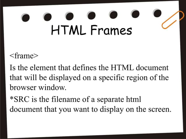 HTML frames and HTML forms | PPTX | Web Design and HTML | Internet