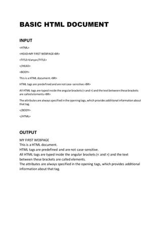 Class 10th FIT Practical File(HTML) | PDF