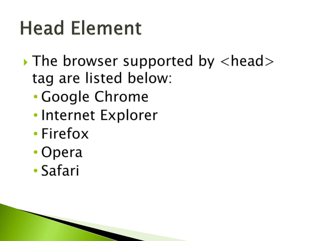 HTML Head Section Elements | PDF