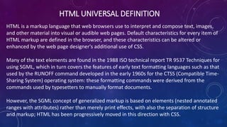 HTML History | PPTX