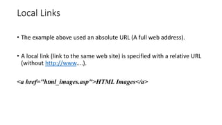 Html hyperlinks | PPTX