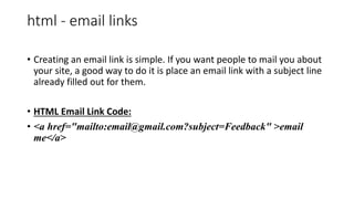 Html hyperlinks | PPTX