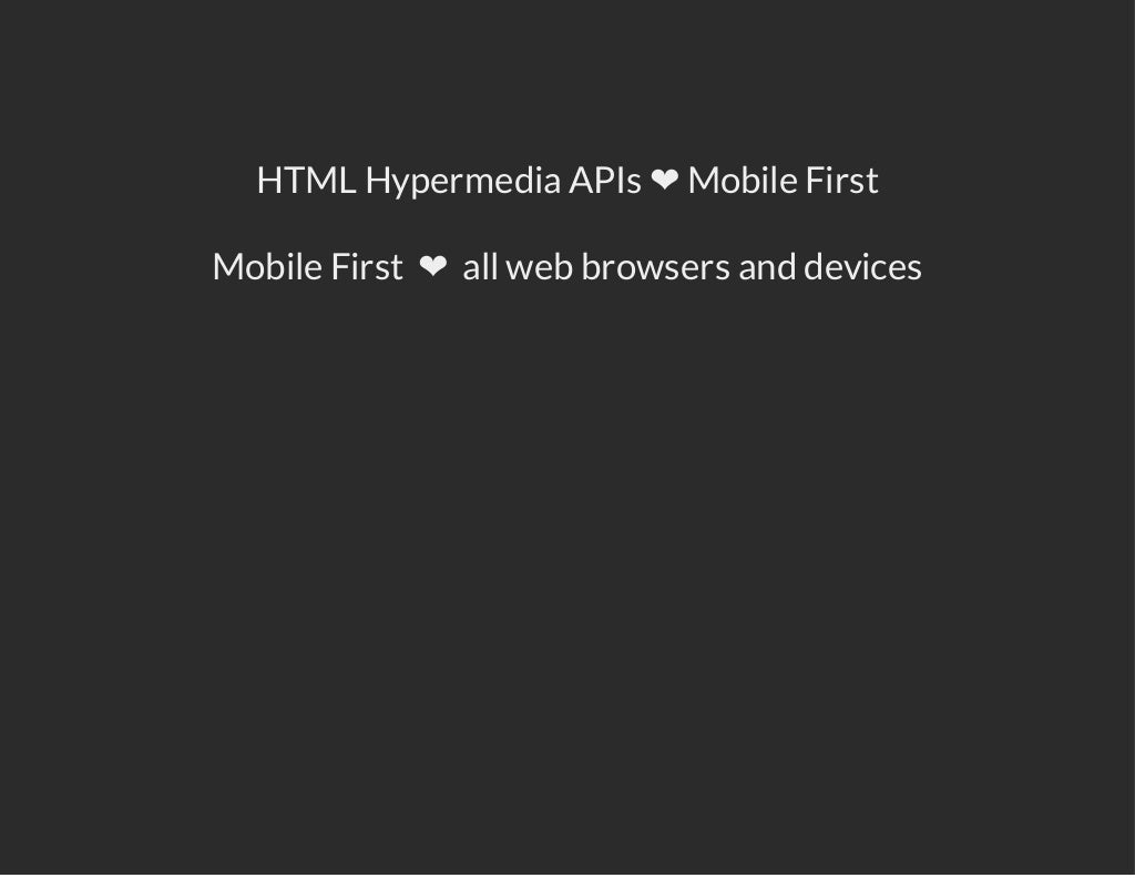 HTML Hypermedia APIs and Adaptive Web Design - reject.js