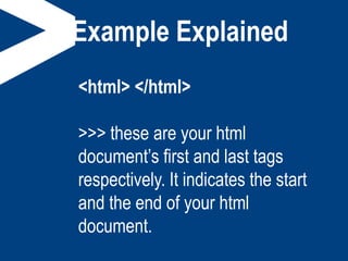 Html (hyper text markup language) | PPT