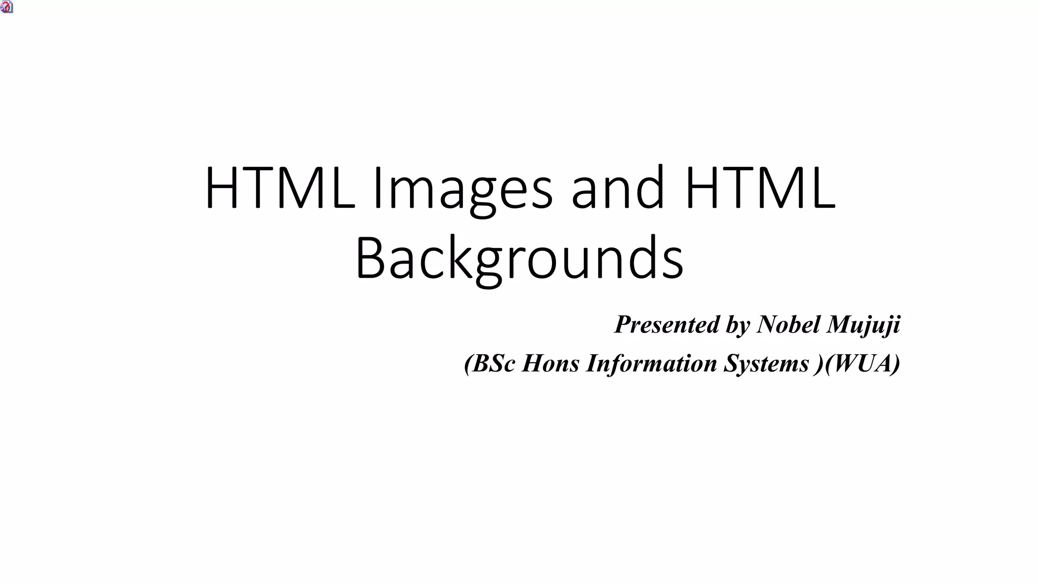 Html images and html backgrounds | PPTX